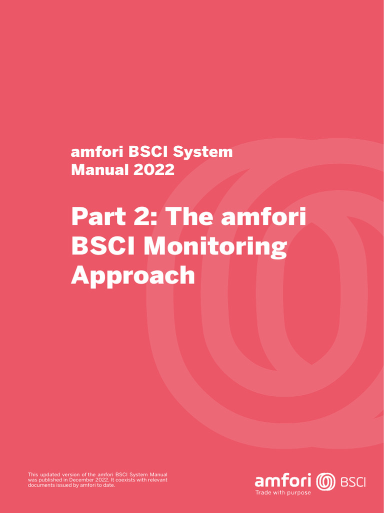 amfori BSCI System Manual 2022 Update | PDF | Supply Chain | Audit