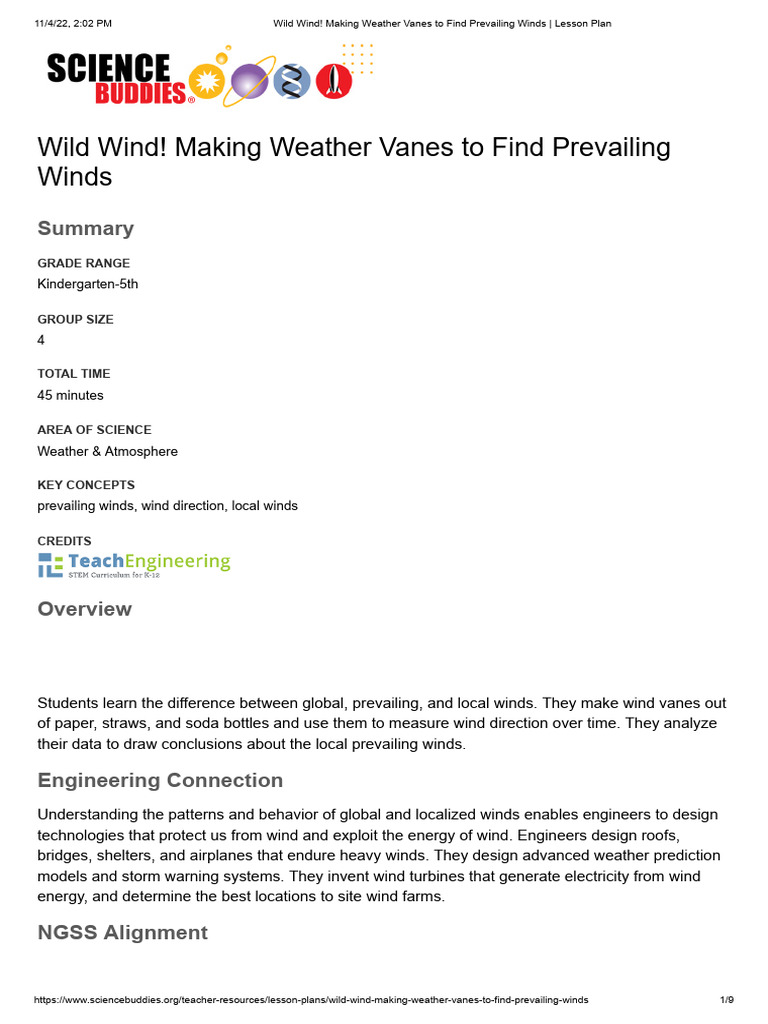 Eng Wind Wind Making Weather Vanes To Find Prevailing Winds | PDF ...