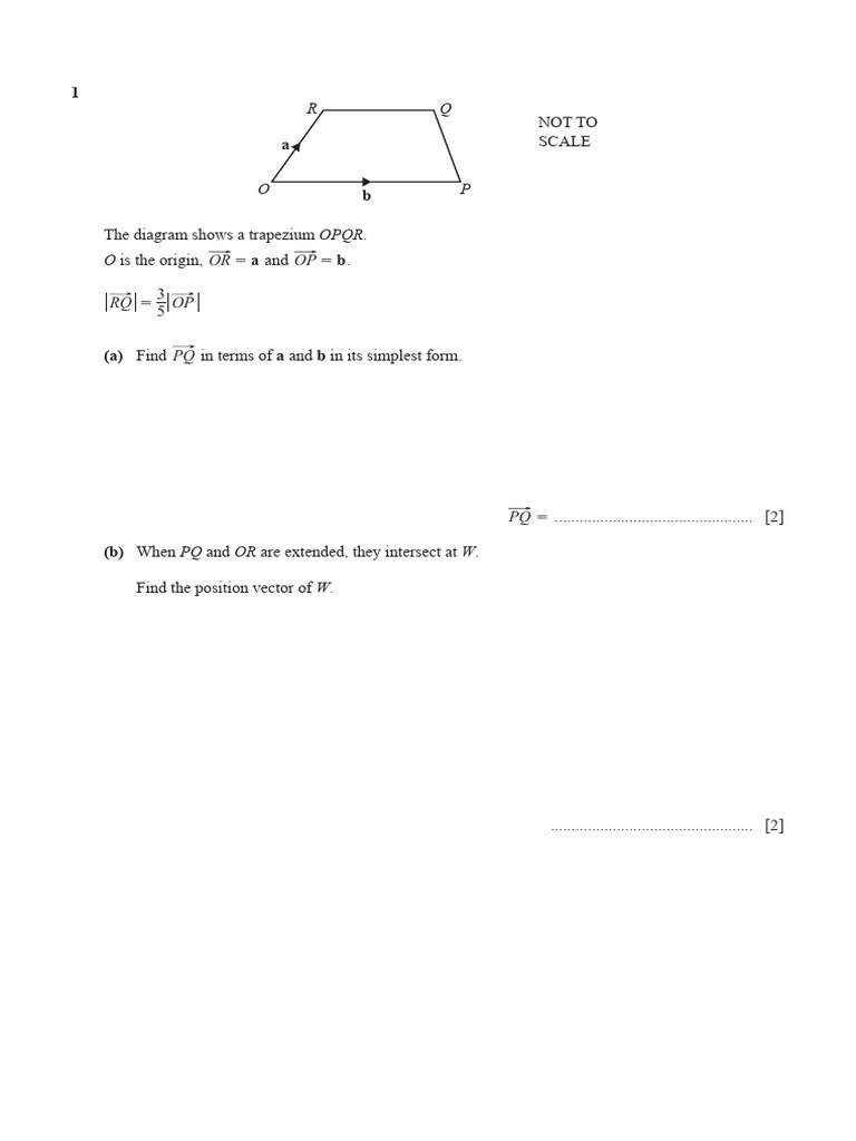 0580 Vectors 1 | PDF | Euclidean Geometry | Elementary Geometry
