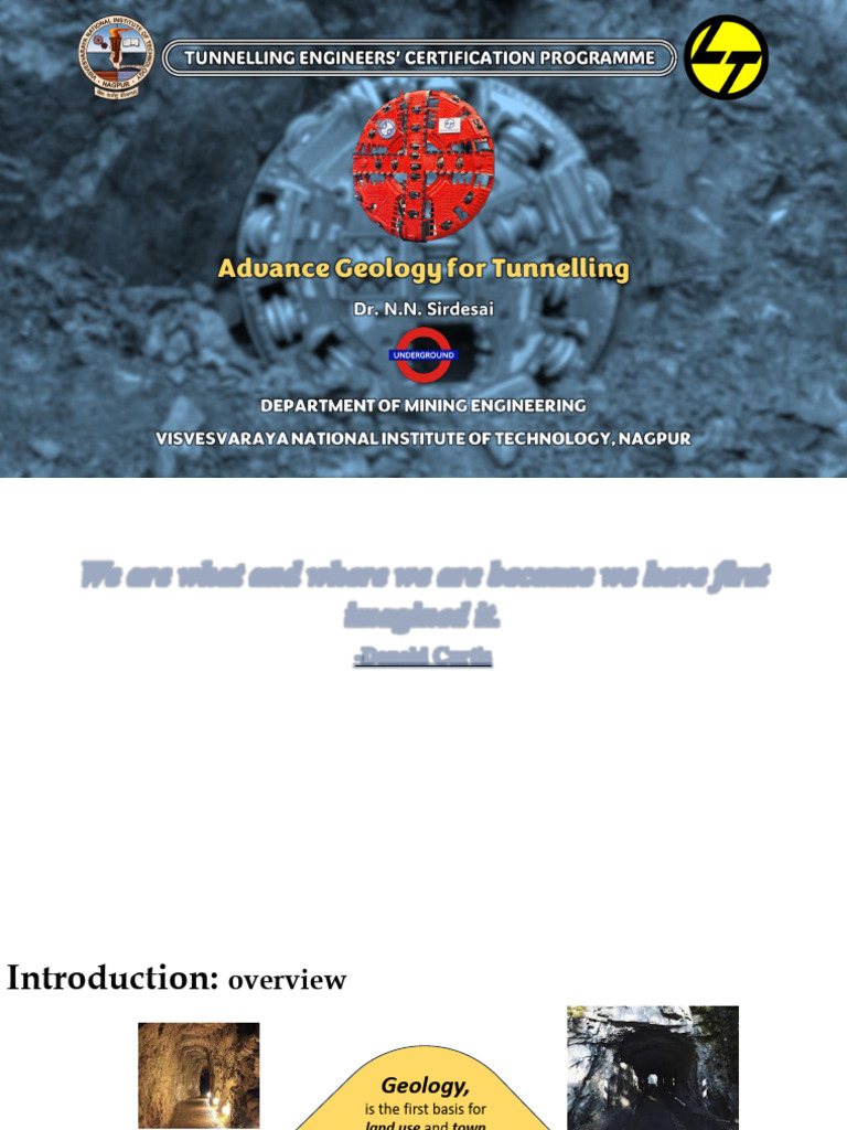 Advance Geology For Tunneling (FINAL) (Batch 2) | PDF | Rock (Geology) | Fault (Geology)