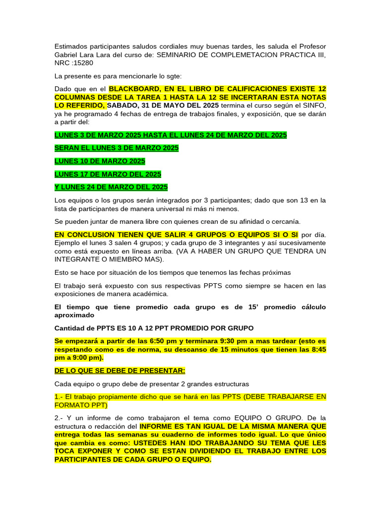 Trabajos Grupales Exposicion Sem de Prac III NRC 15280 | PDF