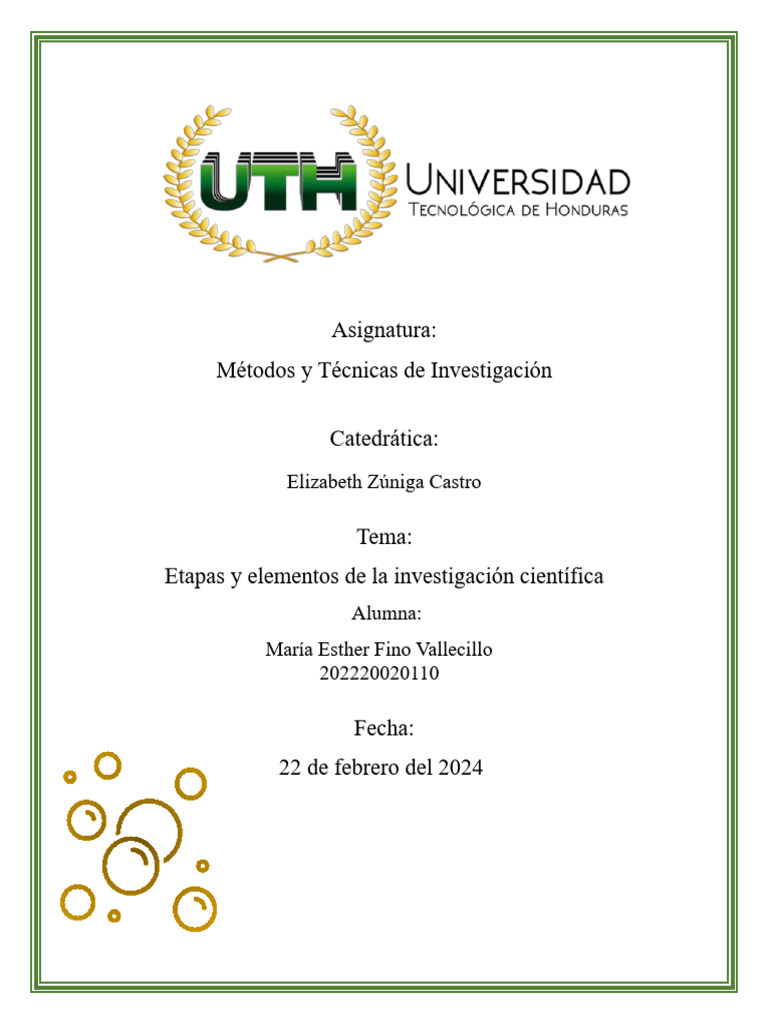 Etapas y elementos de la investigación científica | PDF | Método ...