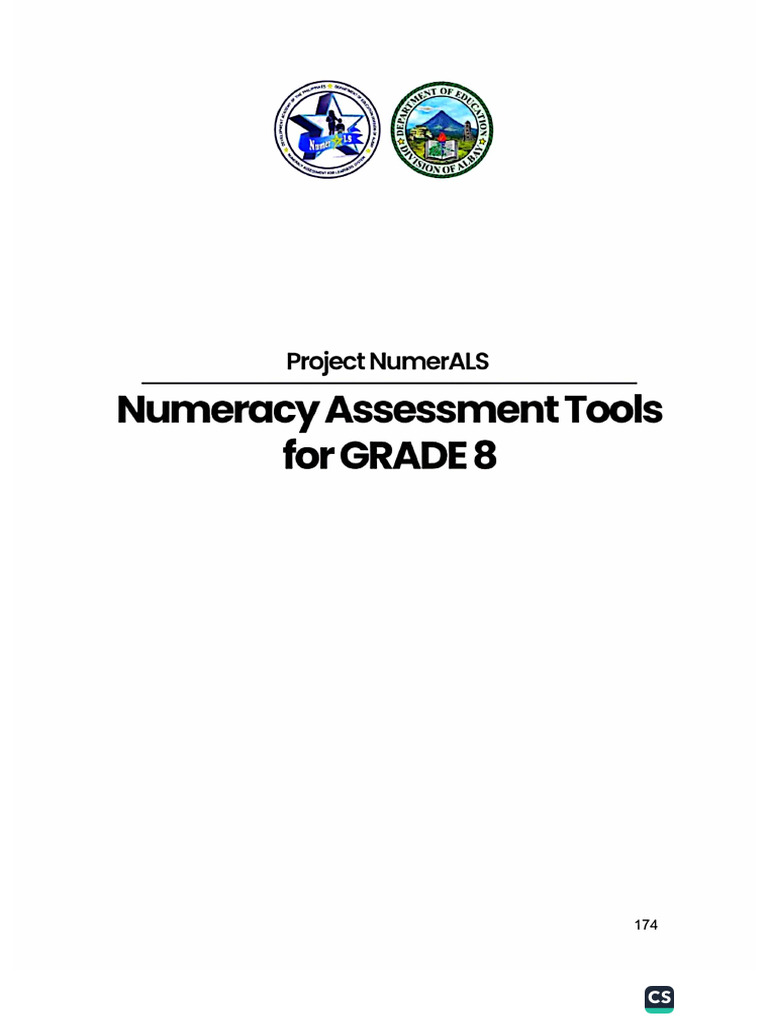 NUMERACY-ASSESSMENT-TOOLS-G8 | PDF