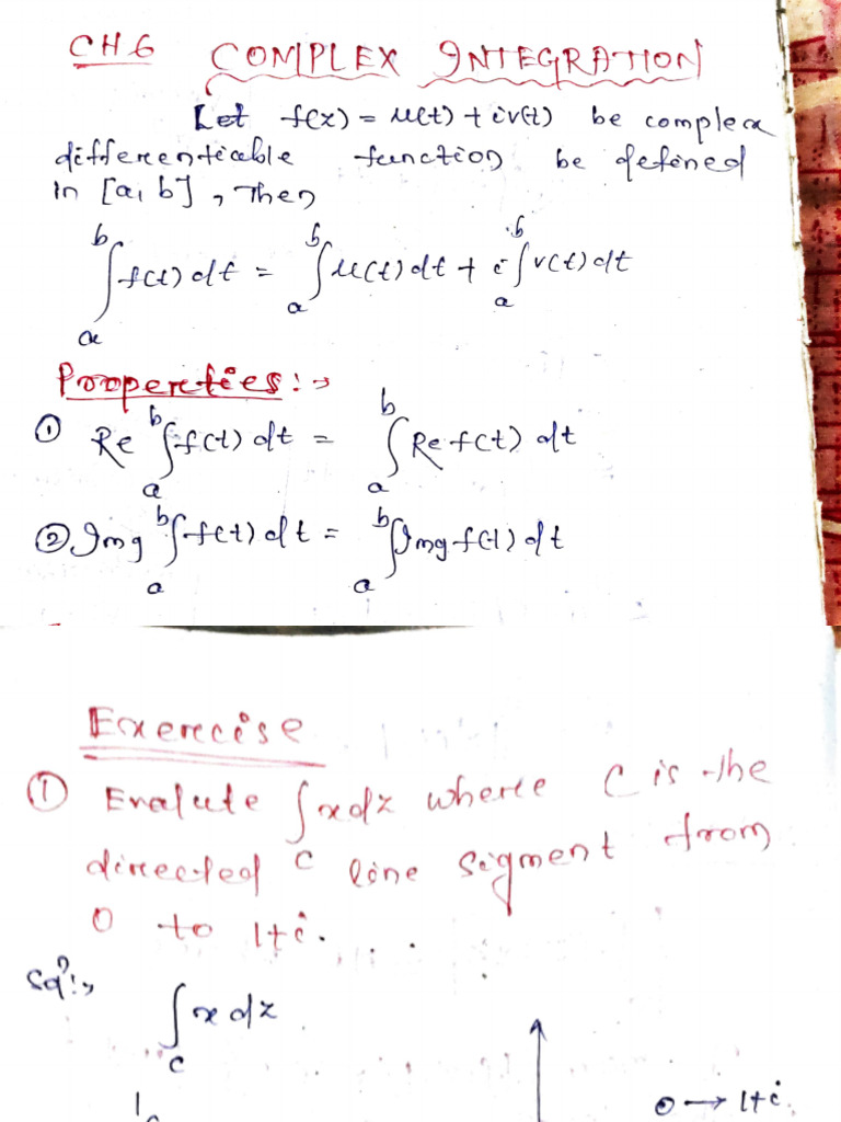 Module 5 Note (Complex Integration and Cauchy Integral Formula) | PDF