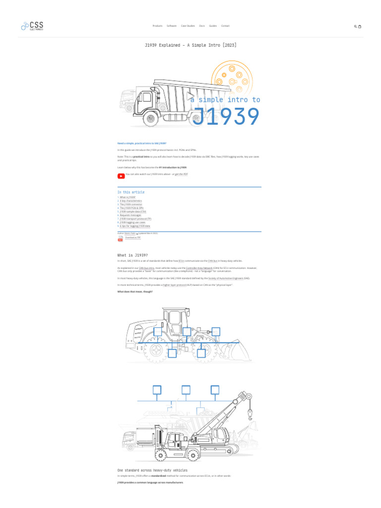 J1939 Explained - A Simple Intro (2023) - CSS Electronics | PDF ...
