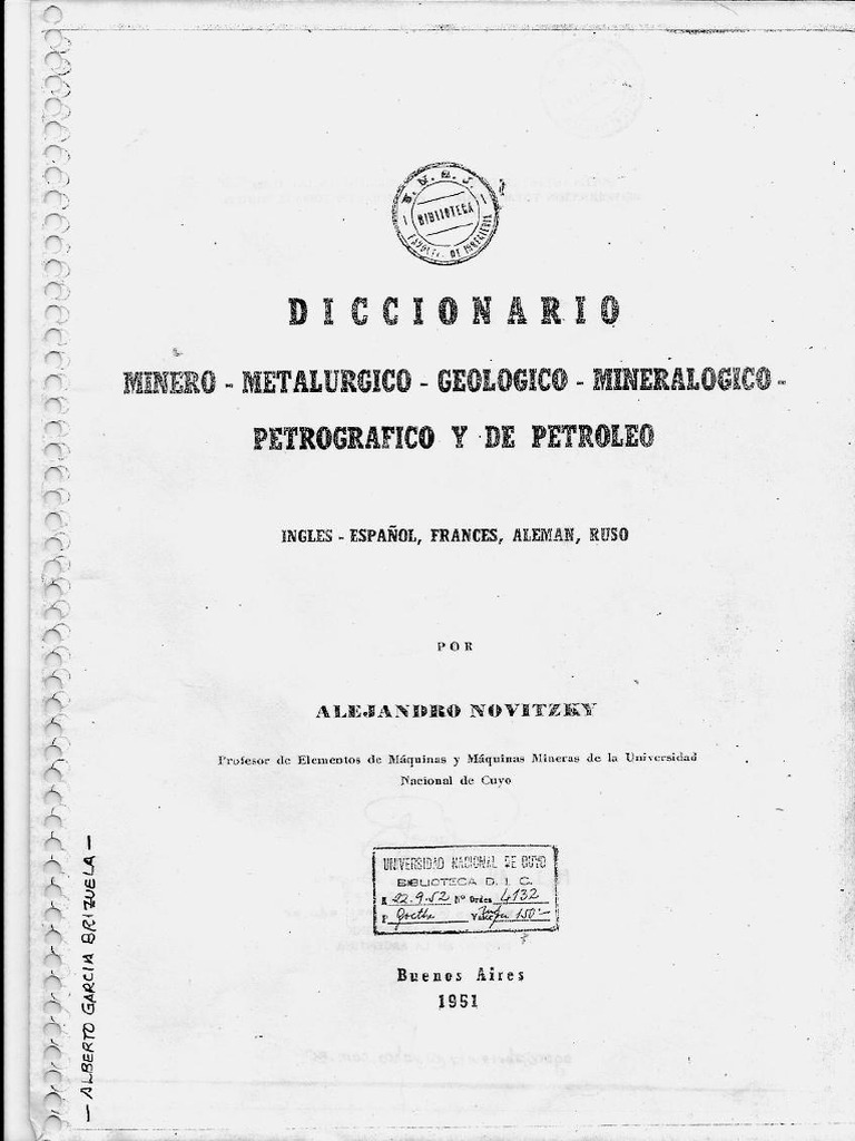 Dicc Minas Alejandro NOVITZKY | PDF