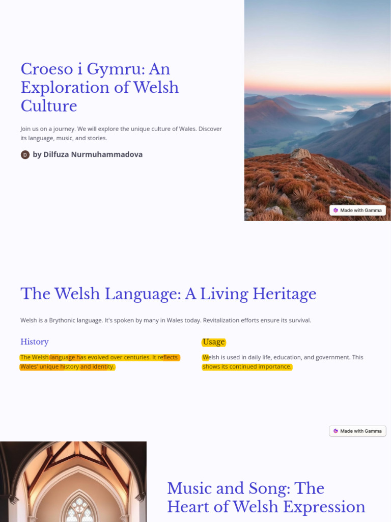 Croeso I Gymru An Exploration of Welsh Culture | PDF | Wales