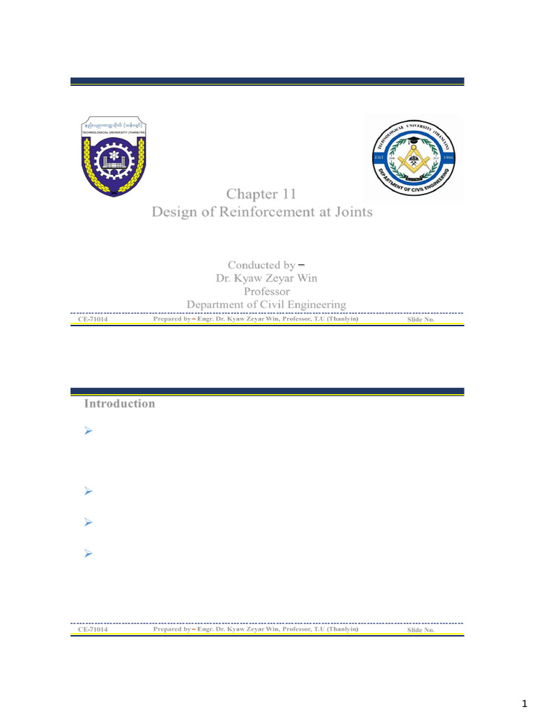 Design of Reinforcement at Joints | PDF | Beam (Structure) | Applied ...