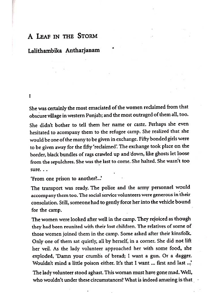 The Leaf in The Storm | PDF