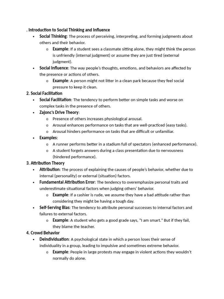 Social Thinking and Influence Overview | PDF | Conformity | Popular ...