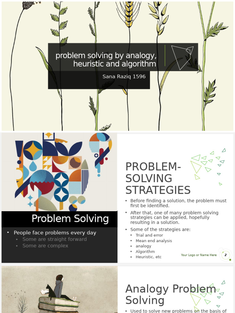 Lecture 2 Problem Solving | PDF | Heuristic | Psychological Concepts