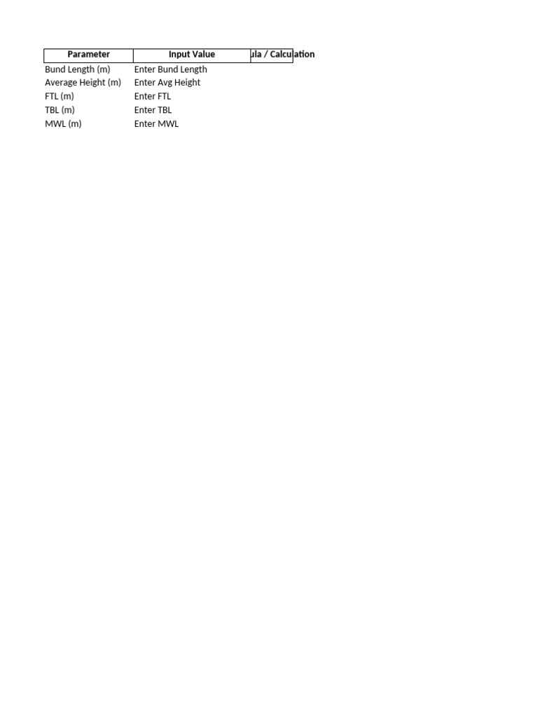 Bund Wall Design Calculations Guide | PDF