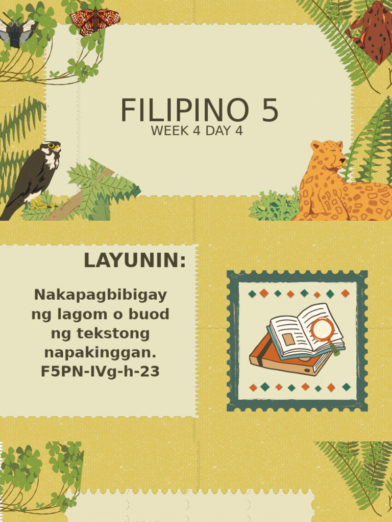 q4 Filipino 5 Week 4 Day 4 | PDF