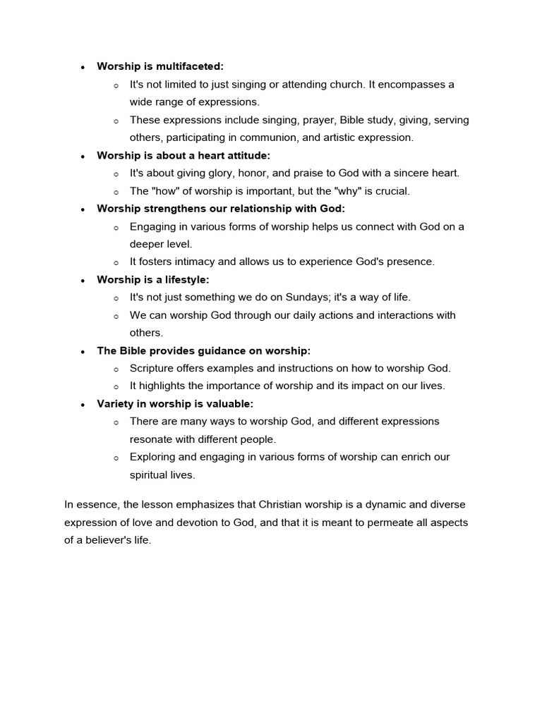 Summary of The Key Takeaways From The Lesson | PDF