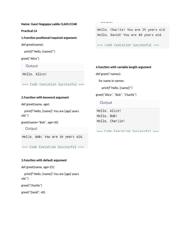 Python Function Argument Types Explained | PDF