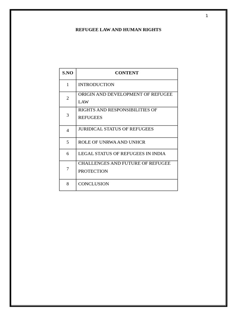 Refugee Law: Rights and Responsibilities | PDF | Refugee | United ...
