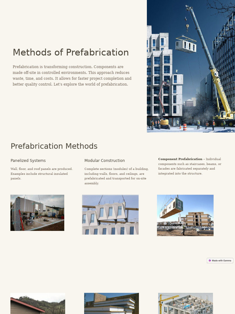 Methods of Prefabrication | PDF | Secondary Sector Of The Economy