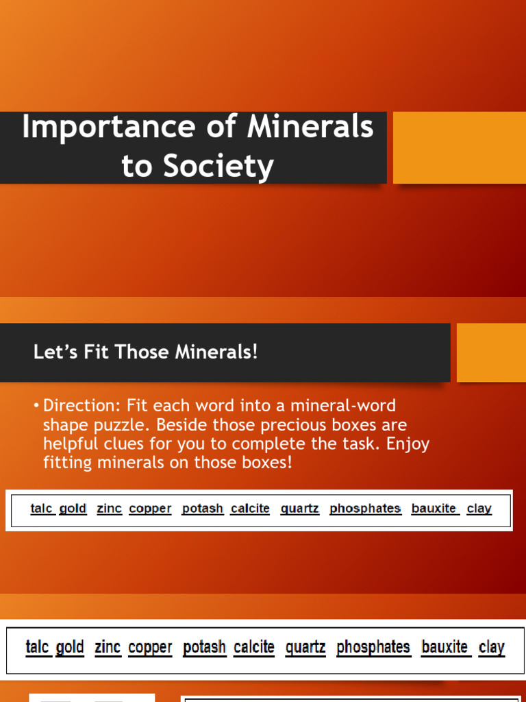 Essential Minerals and Their Uses | PDF | Minerals | Calcium