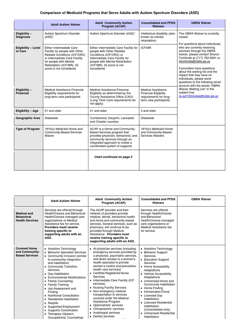 Autism Chart | PDF | Intellectual Disability | Autism