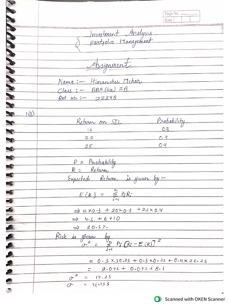Iapm Assignment | PDF