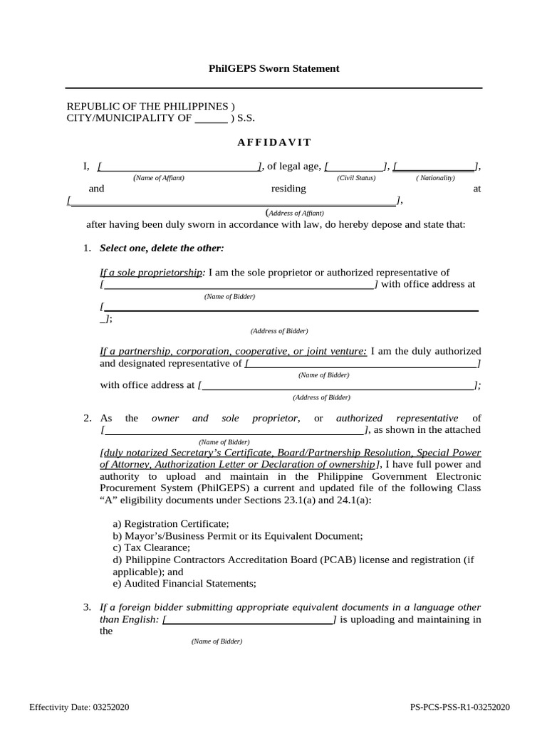 Sworn Statement | PDF | Affidavit | Justice