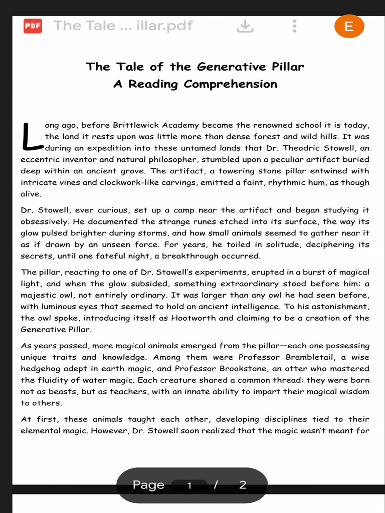 The Tale of The Generative Pillar - PDF - Google Drive | PDF