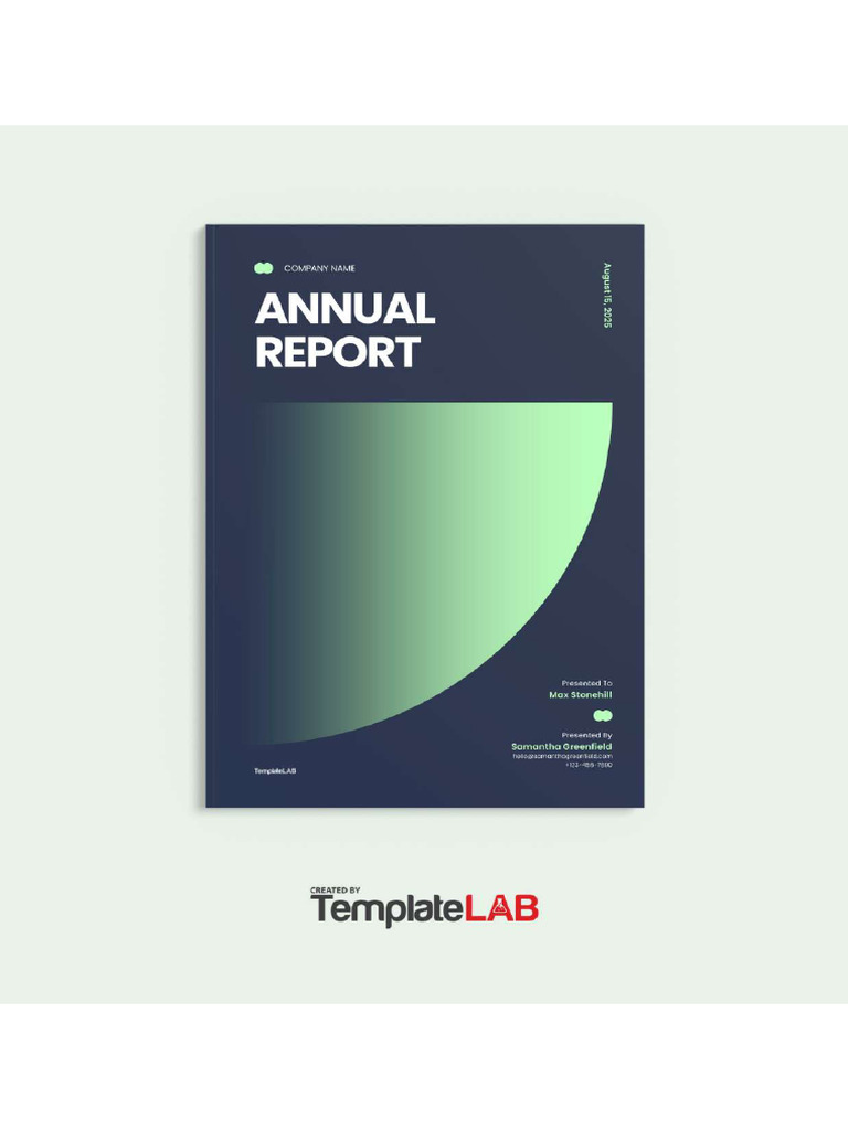 Annual Report Cover Page Template Scaled | PDF