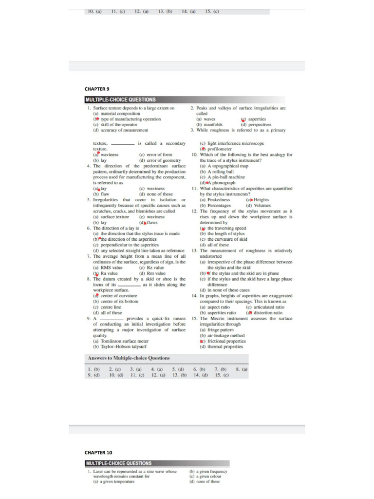 Metrology Test 14 | PDF