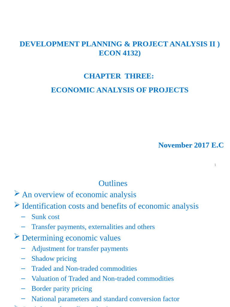 Development Planning and Project Analysis Chapter 3 3 1 1 | PDF ...