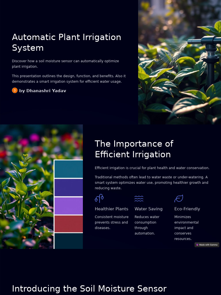 Smart Automatic Plant Irrigation System | PDF | Water Conservation | Irrigation