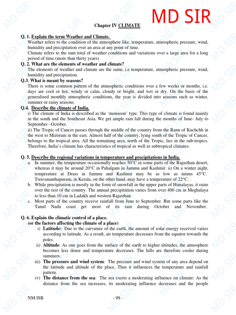 CLASS 9 GEOGRAPHY STUDY MATERIAL | PDF | Wound | Jet Stream