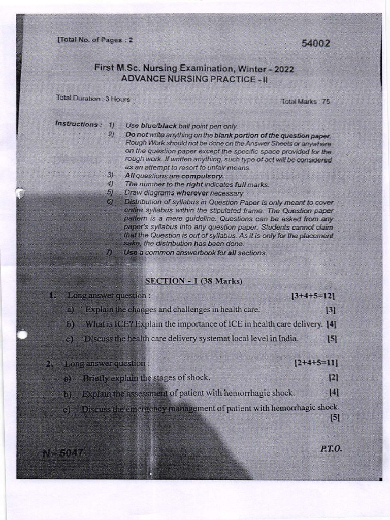 1st MSC Advance Nursing Practice-II | PDF | Nursing | Health Sciences