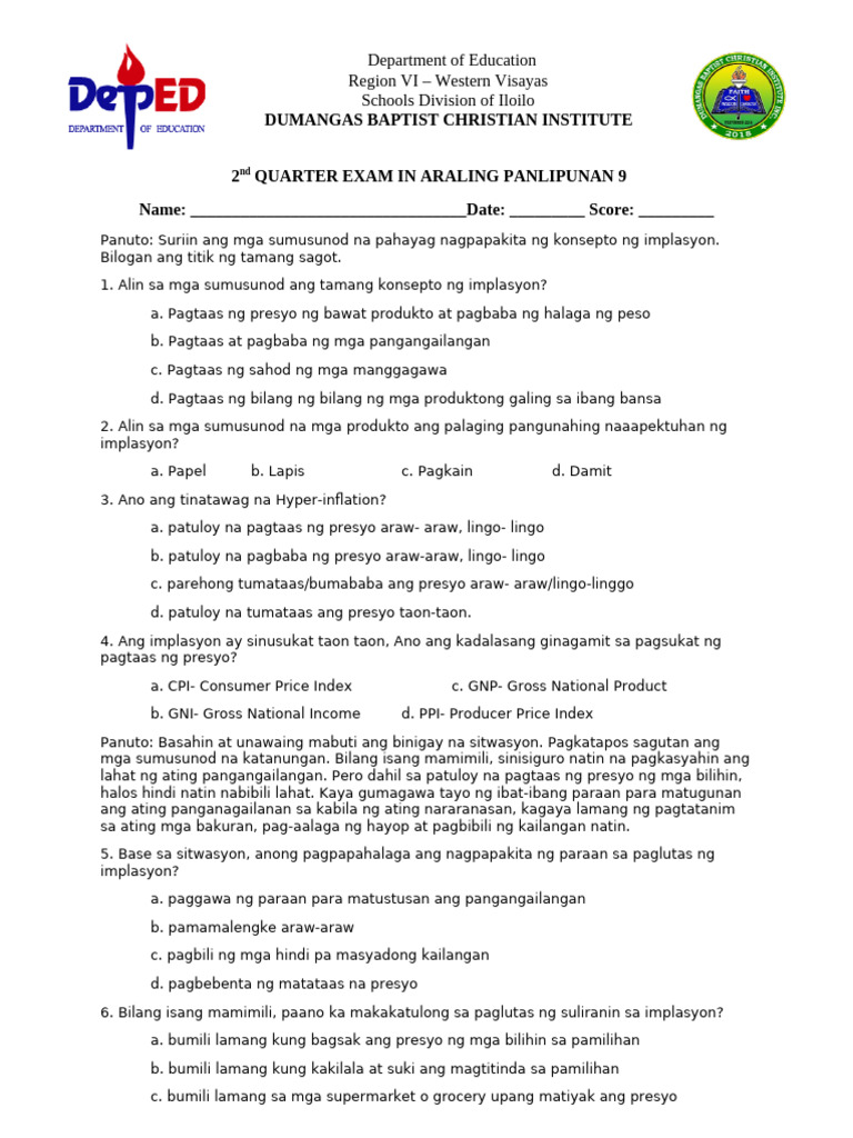 Grade 9 AP 3RD | PDF