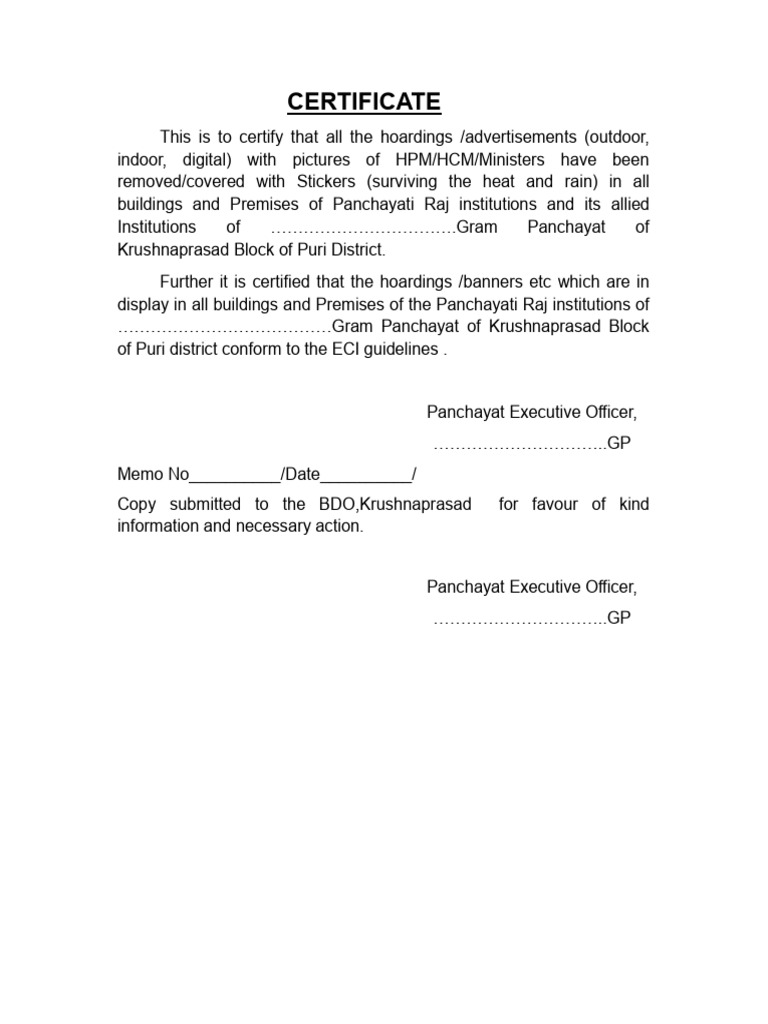 MCC Certificate of GP | PDF