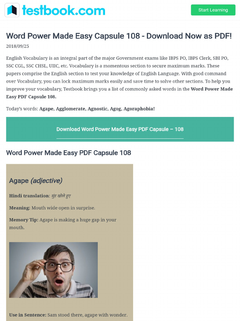 Word Power Made Easy PDF Capsule 108 | PDF