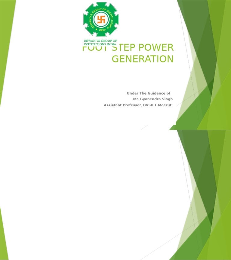 Foot Step Power Generation P | PDF