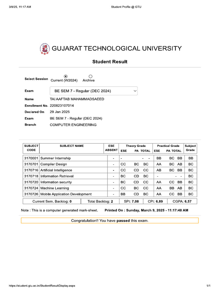 Result Pdf