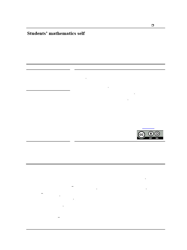 Students’ mathematics self-efficacy in learning social arithmetic topic ...