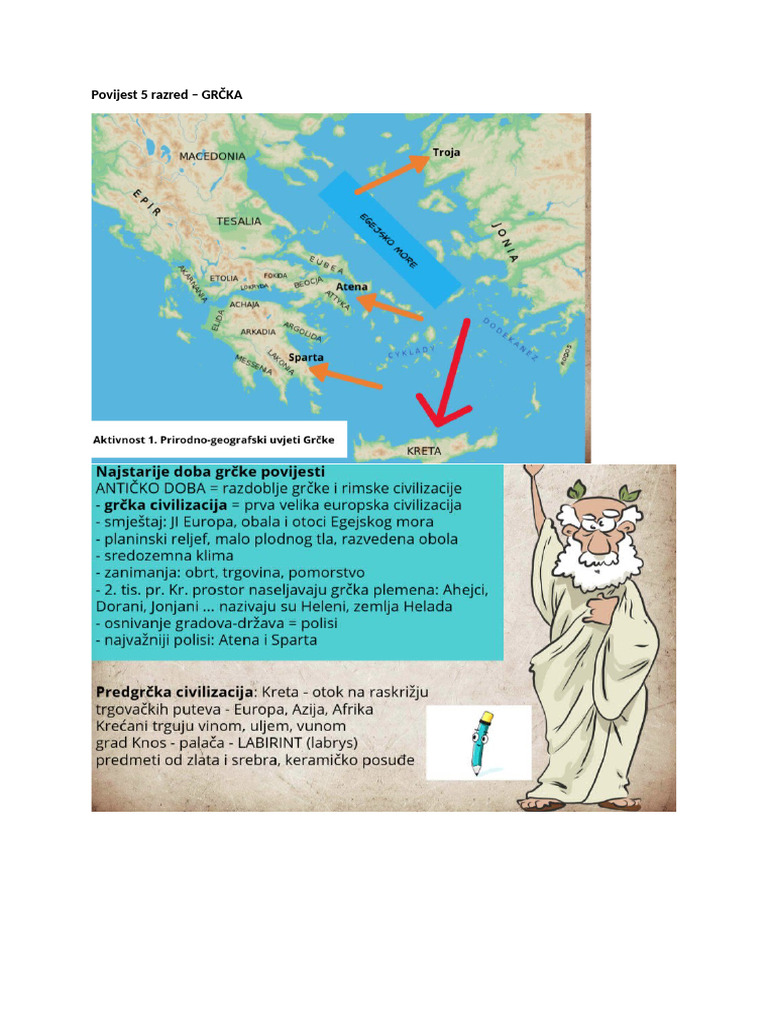 Povijest 5 Razred - Grčki Svijet | PDF