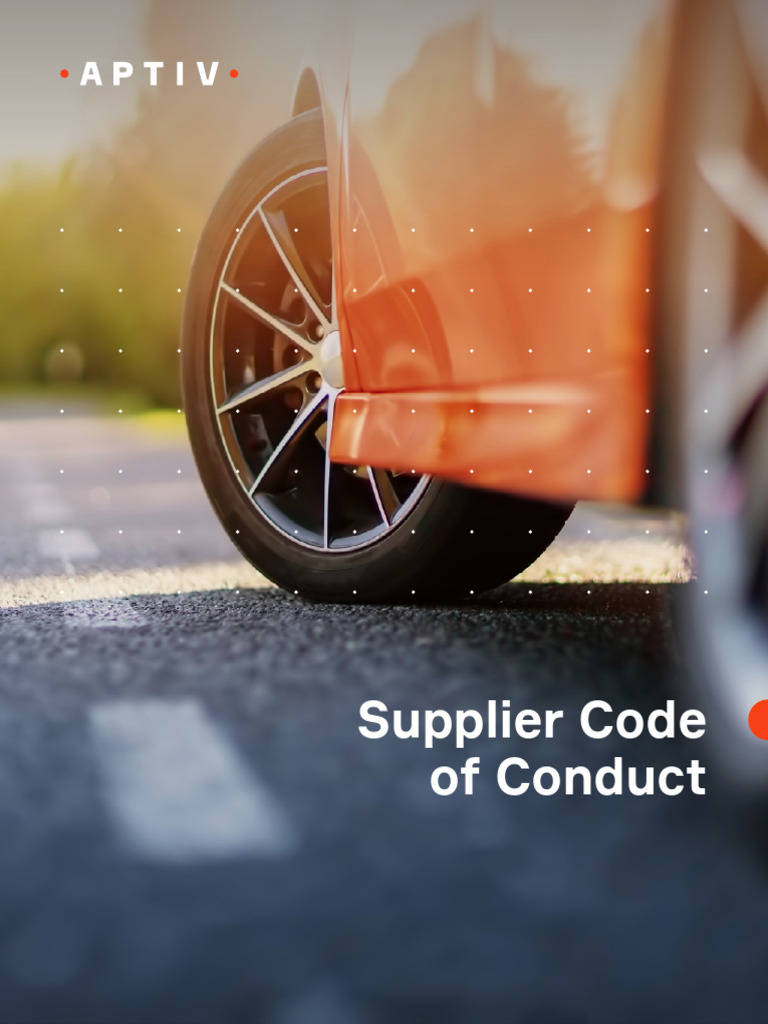 Aptiv Supplier Code of Conduct Overview | PDF | Supply Chain ...
