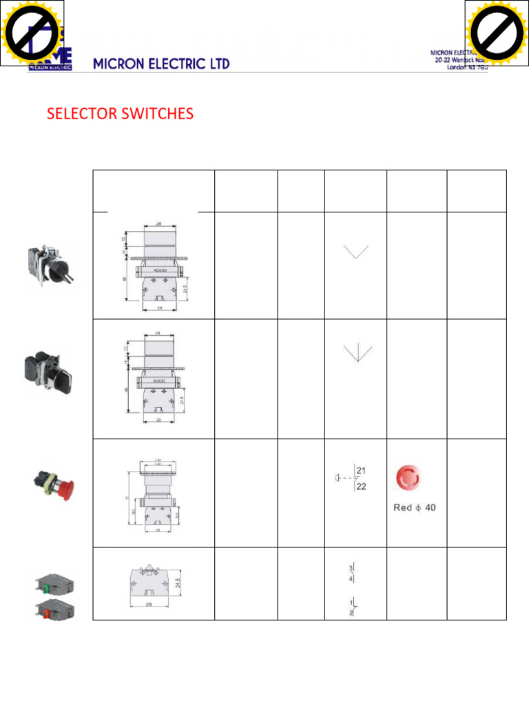 Micron Data Sheet | PDF | Switch | Alternating Current