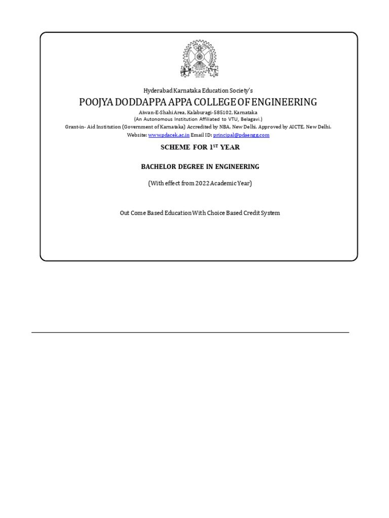 FIRST-YEAR-SCHEME-FINAL | PDF | Course Credit | Science