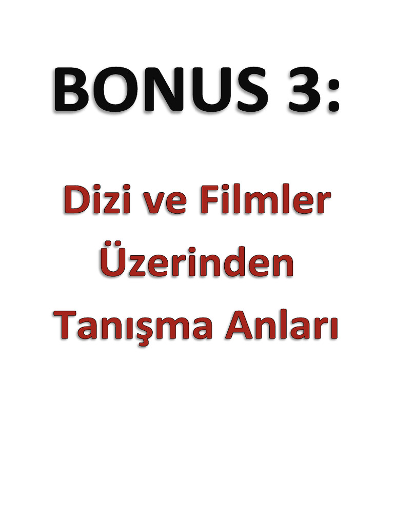 Bonus3 Dizi Filmler Uzerinden Tanisma Anlari | PDF