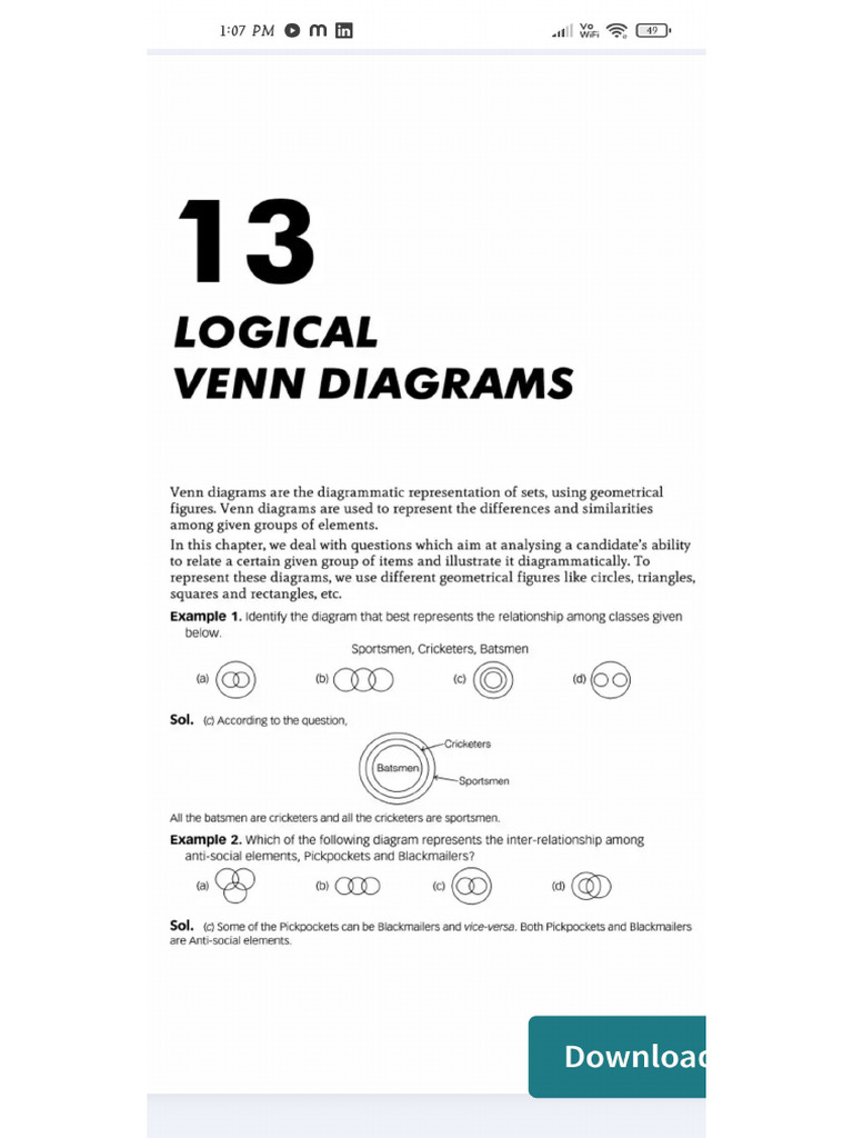 Logical Venn Diagrams | PDF