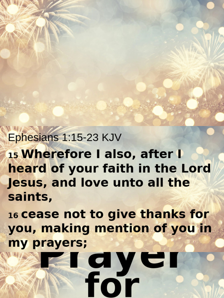 Ephesians 1 - 15-23 | PDF