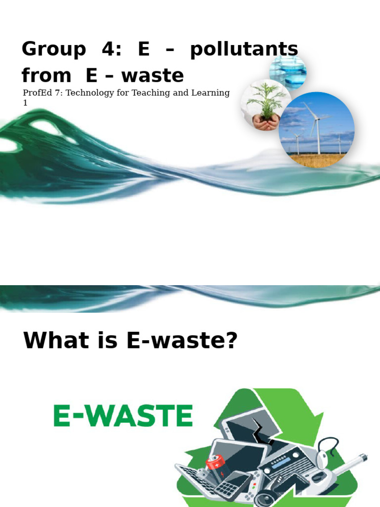 E-Waste: Health Risks and Solutions | PDF | Electronic Waste | Waste ...