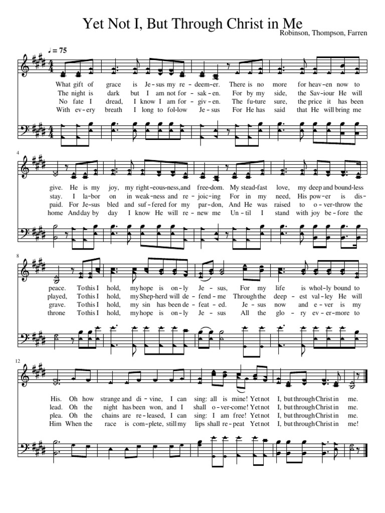 Yet Not I, But Through Christ in Me | PDF