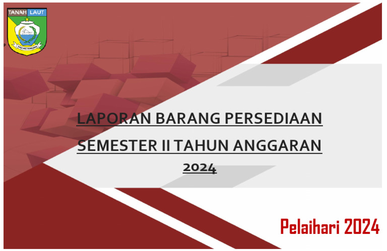 Sampul Laporan Persediaan Semester I | PDF