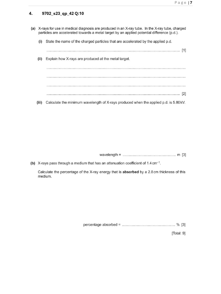 Part 2 - Practice Paper Phy12A S2 | PDF