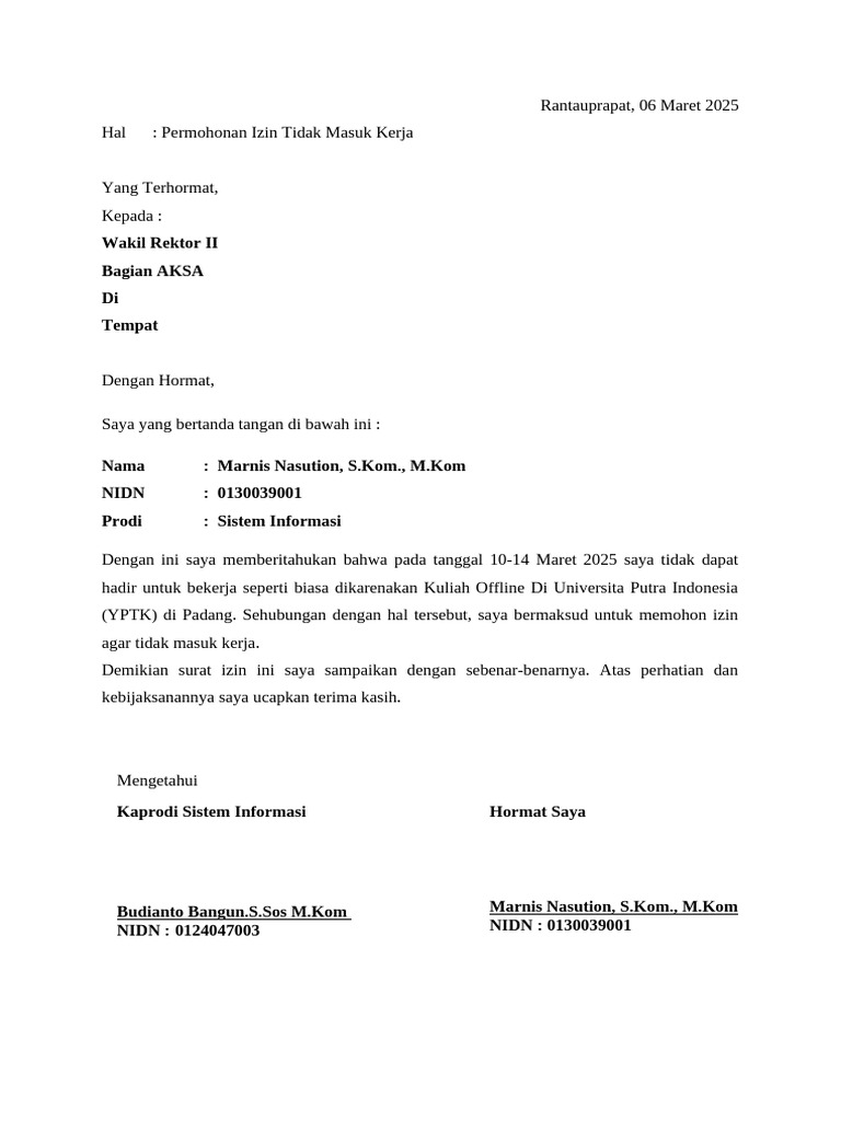 Surat Izin Ibnu Docx | PDF